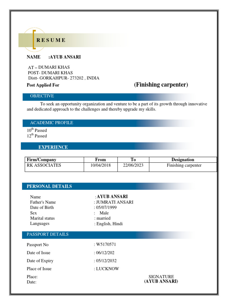 Ayub Ansari Finishing CV | PDF Ayub Ansari Finishing CV | PDF