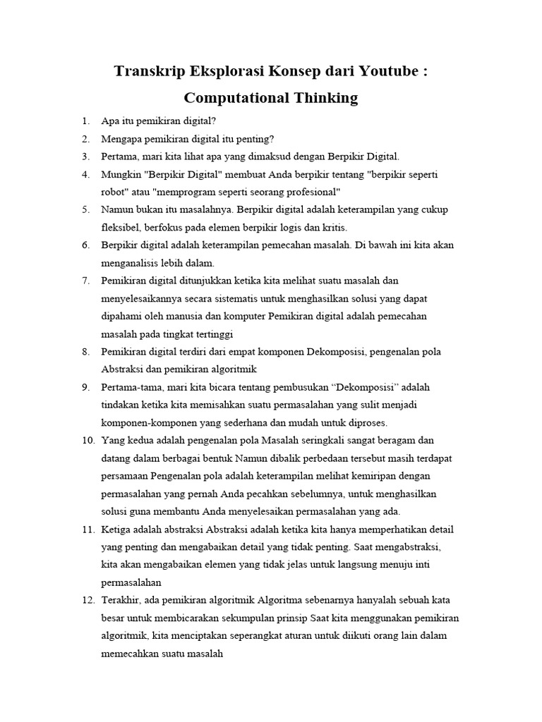 Transkrip Eksplorasi Konsep Dari Youtube | PDF | Seni | Teknologi & Rekayasa