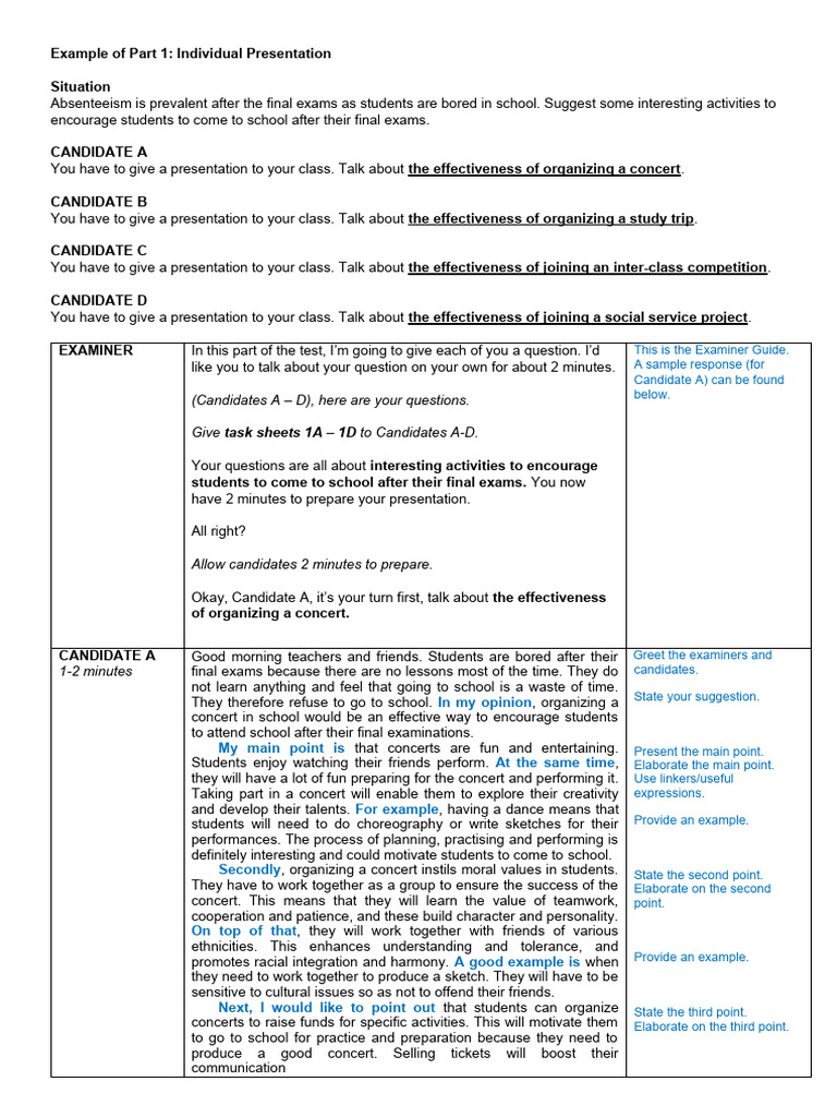 Muet 2021 Speaking Task 1 Individual | Download Free PDF | Communication | Psychology