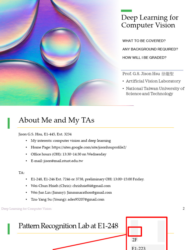 DLCV CH0 Syllabus v2 | PDF | Deep Learning | Computer Vision