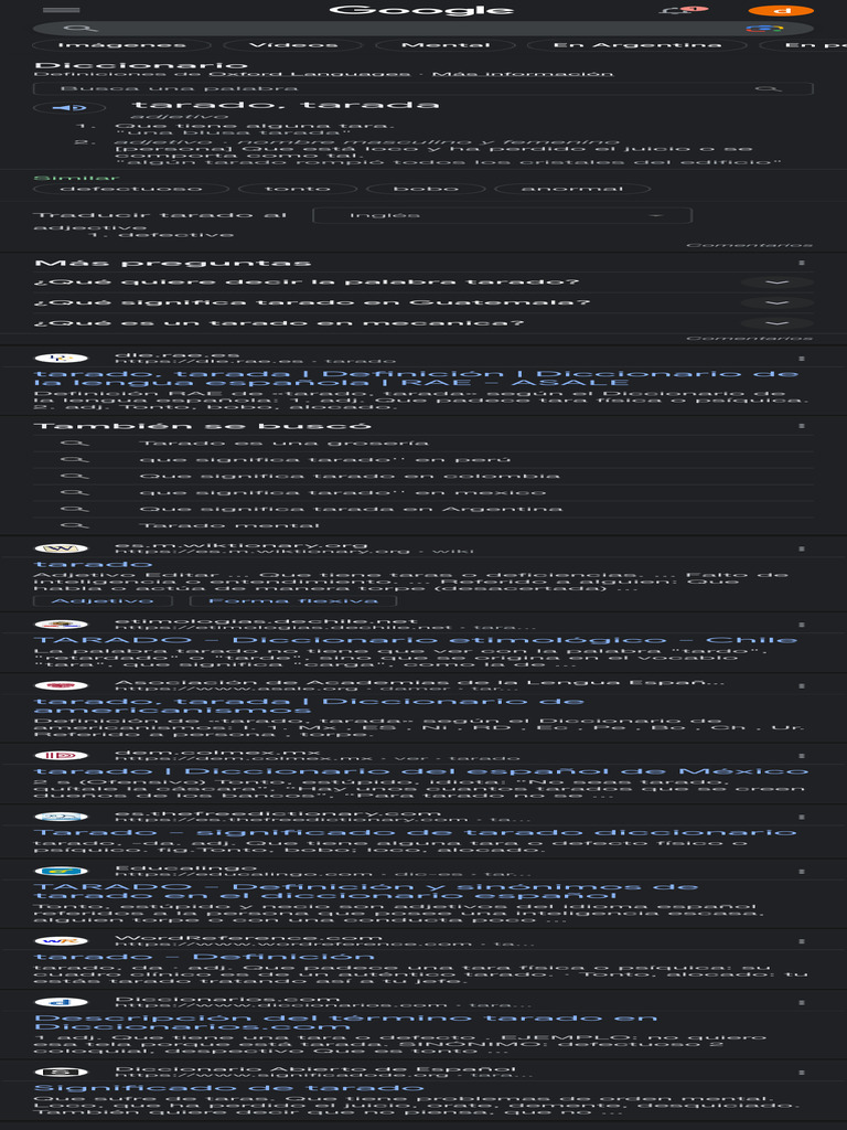 Que Es Tarado - Buscar Con Google | PDF