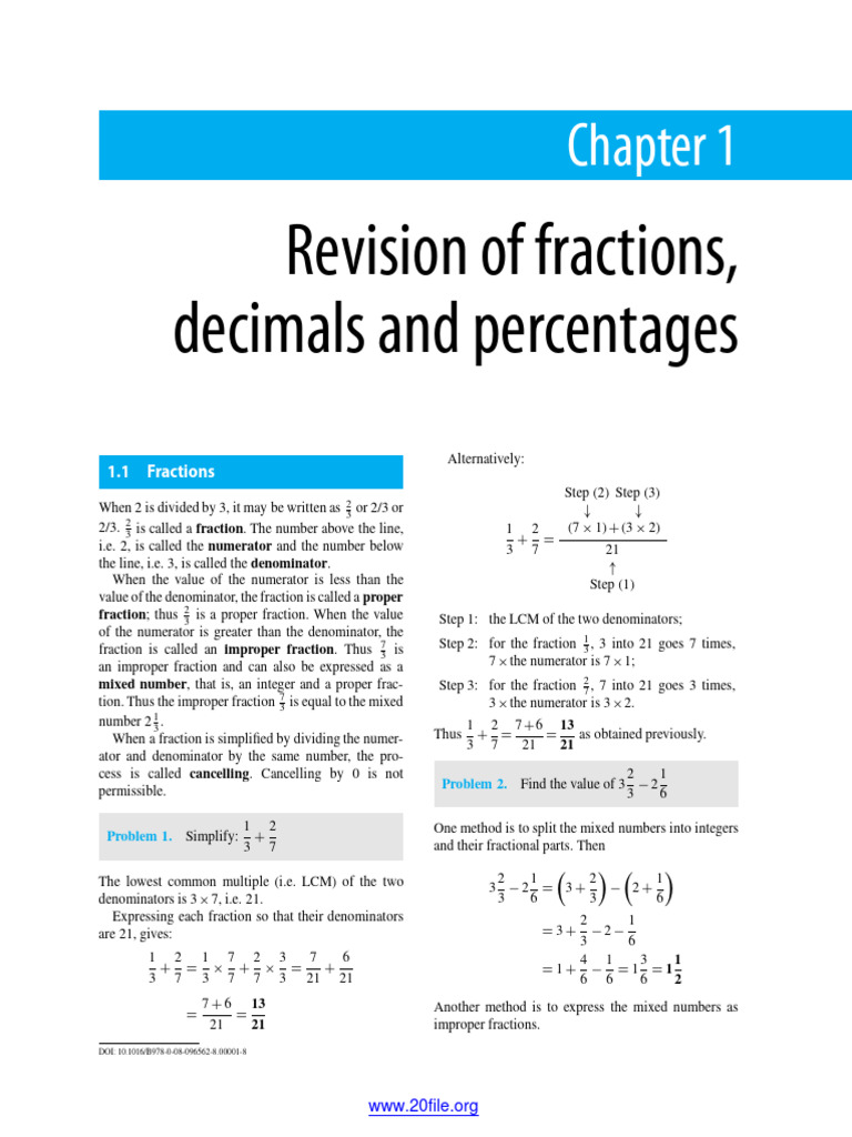 Chapter 1 and 2 | PDF | Percentage | Decimal