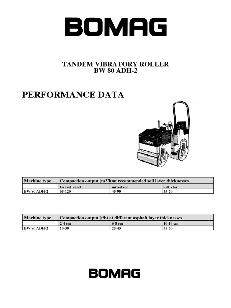 BW 80 Spec | PDF | Brake | Vehicles