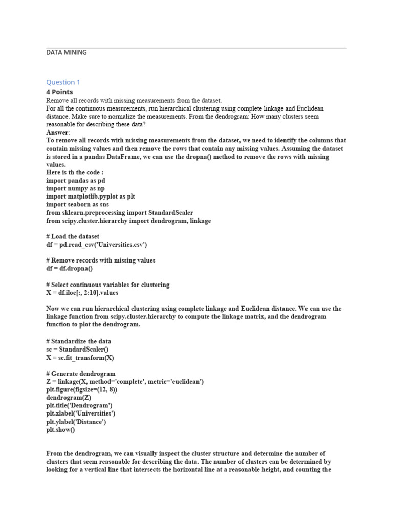 Data Mining | PDF | Cluster Analysis | University Data Mining | PDF | Cluster Analysis | University
