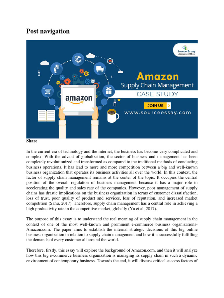 Amazon Supply Chain Management | PDF