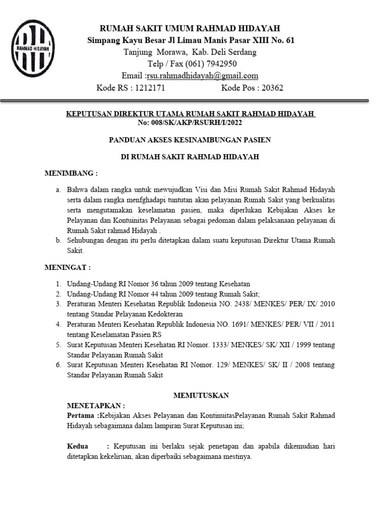 SK Rujukan Pasien | PDF