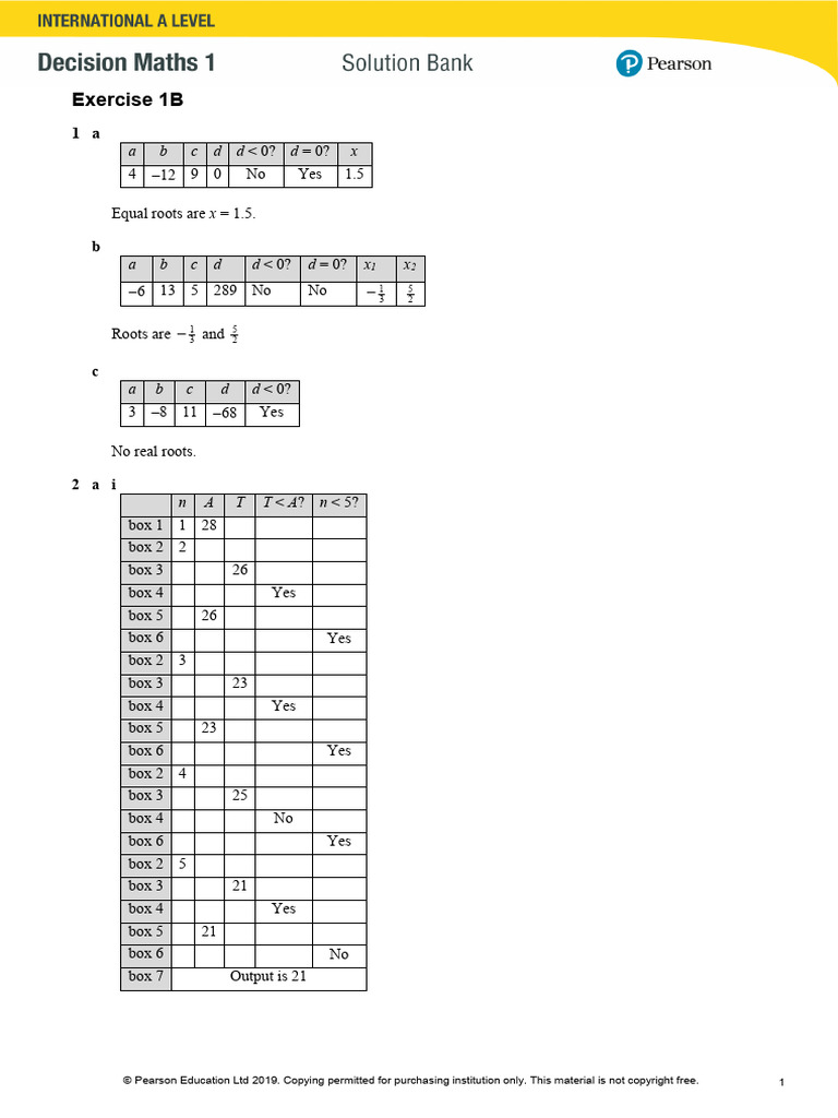 D1 Exercise 1B | PDF