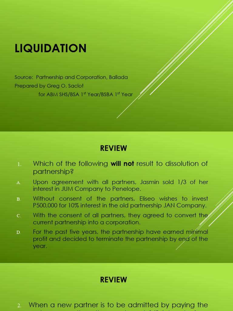Liquidation | PDF | Business | Finance & Money Management