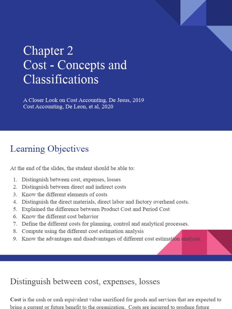 Chapter 2 Cost Concepts and Classification | PDF | Cost | Regression Analysis