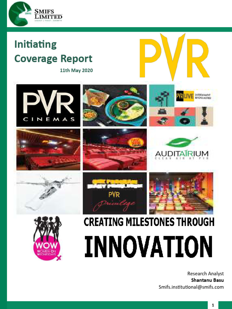 Stewart & Mackertich Research - PVR LTD - Initiating Coverage Report | PDF