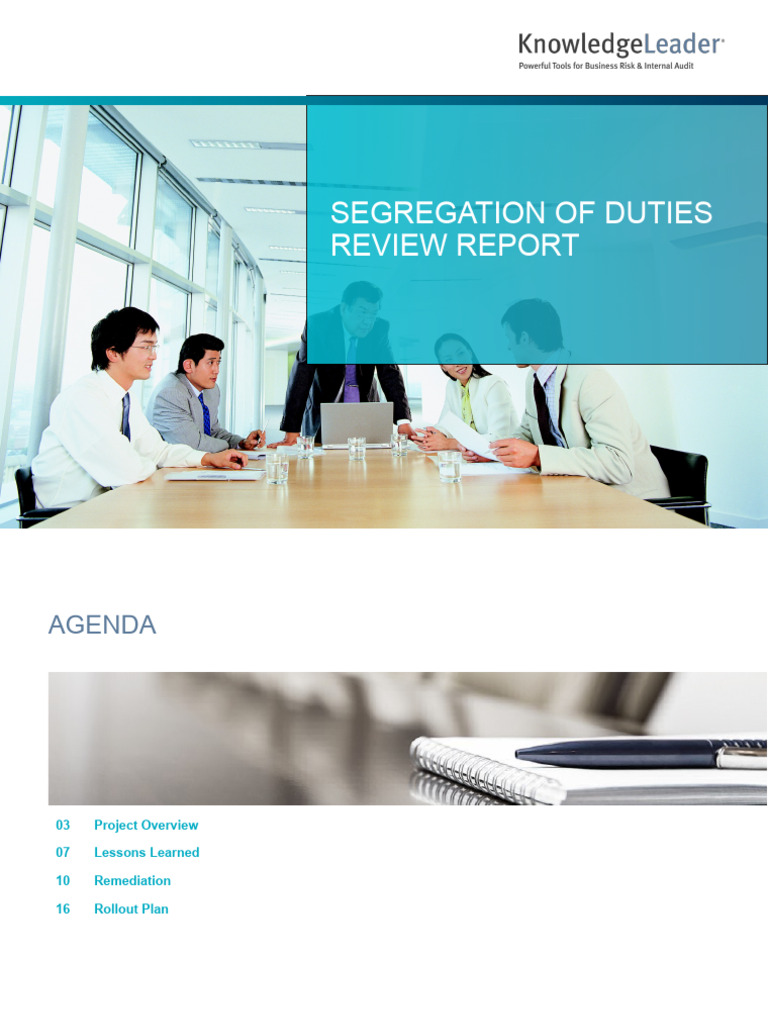 Segregation of Duties Review Report | PDF