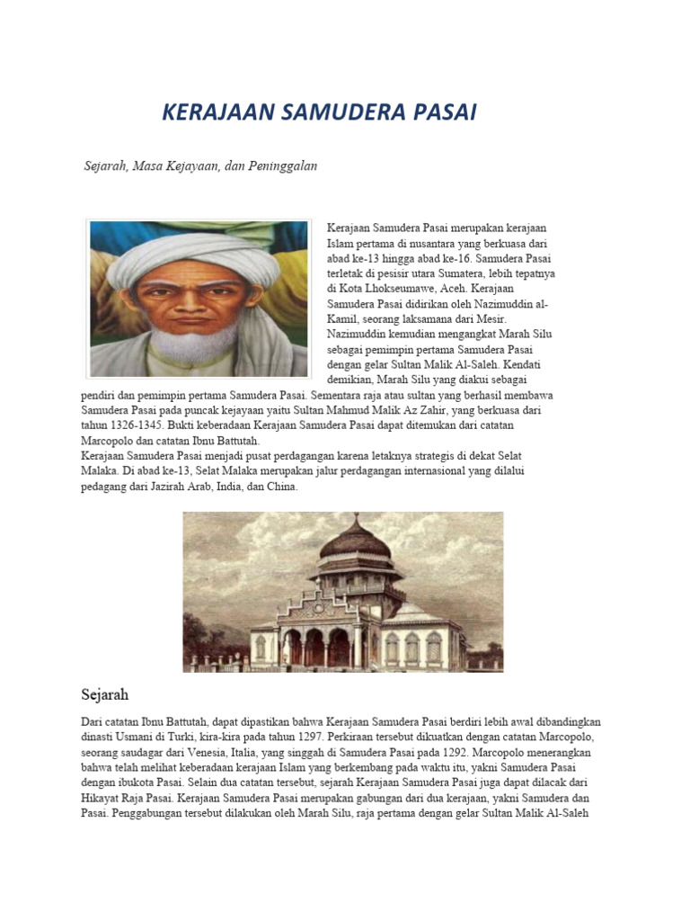Kerajaan Samudera Pasai | PDF