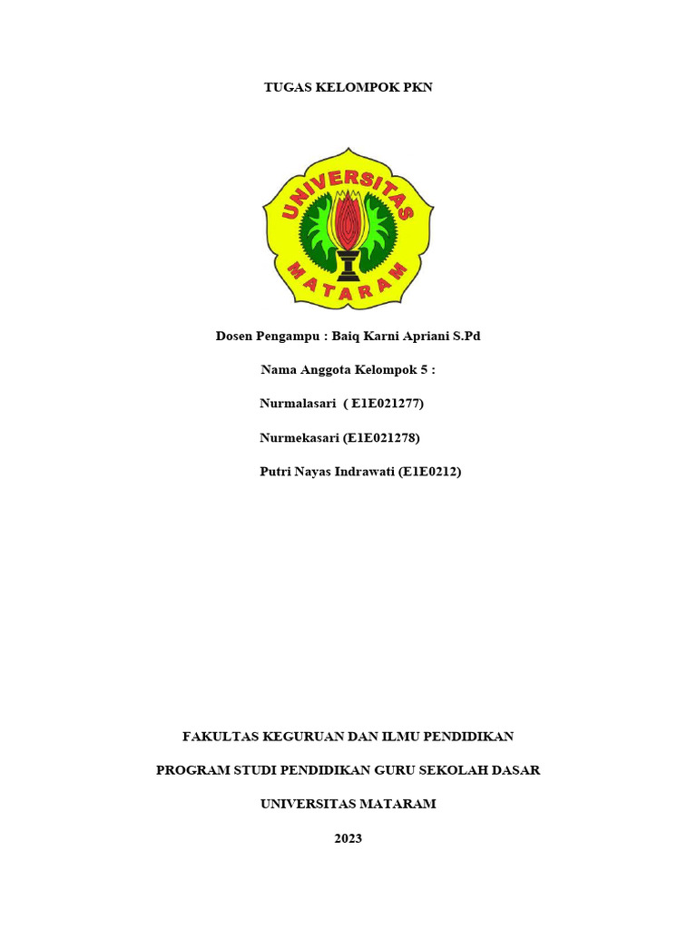 Tugas Kelompok PKN | PDF | Karier & Perkembangan | Seni