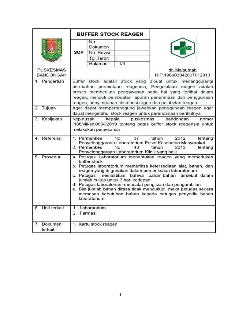 Buffer Stock Reagen | PDF