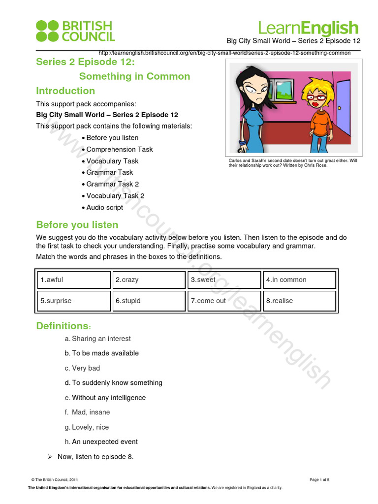 BCSW - S2E12 Support Pack | PDF
