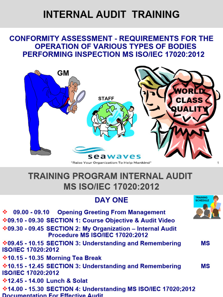 4.0 Internal Audit Training MS ISO IEC 17020 2012 | PDF | Audit ...