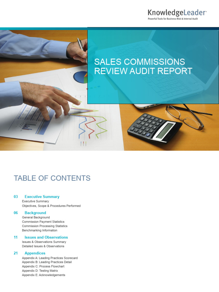 Sales Commissions Review Audit Report | PDF | Internal Control ...