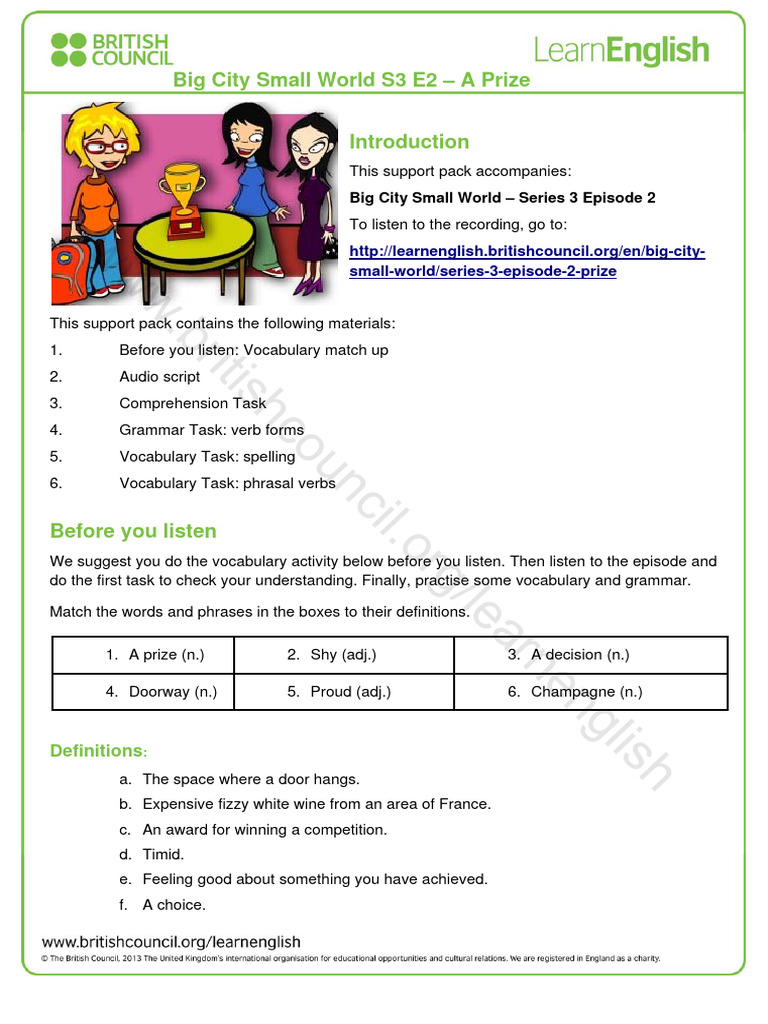 BCSW-S3E2 Support Pack | PDF | Linguistics