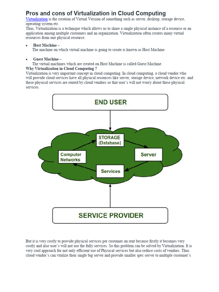 Pros and Cons of Virtualization in Cloud Computing | PDF | Cloud ...