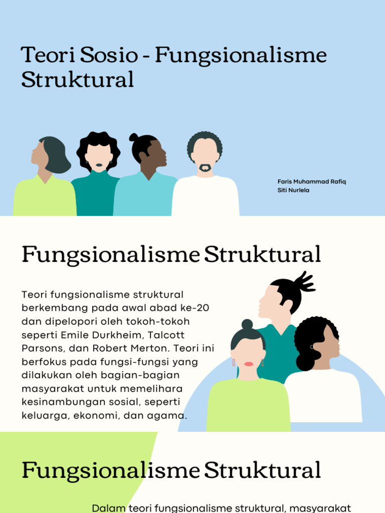 Teori Sosio - Fungsionalisme Struktural | PDF