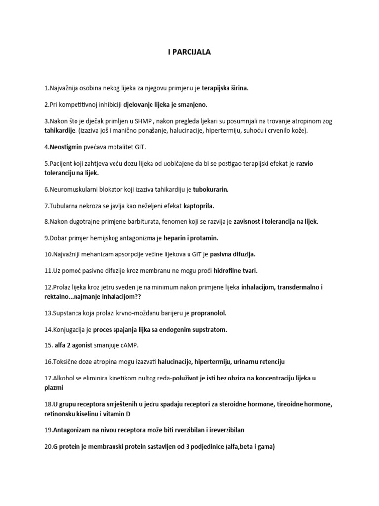 Farmakologija 2020 2021 2022 | PDF