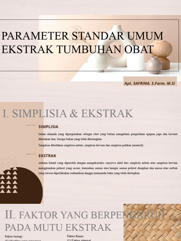 Safrina Parameter Standar Umum | PDF | Sains & Matematika