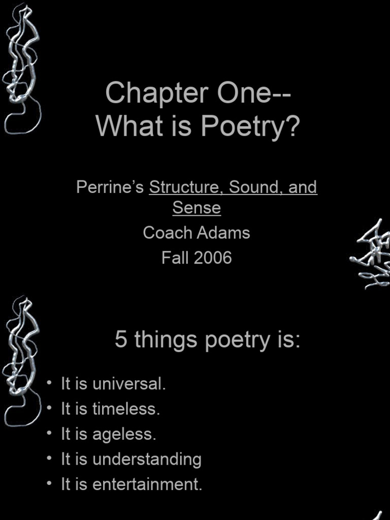 Perrine Poetry Chap 1 | PDF | Poetry
