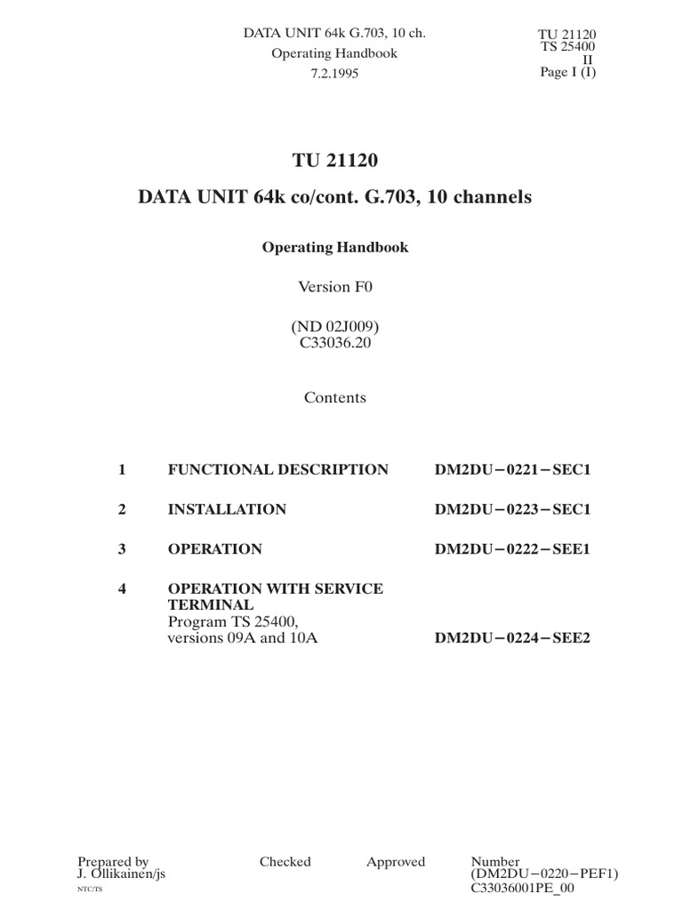 03.C33036 - 20 (Diu G.703) | PDF