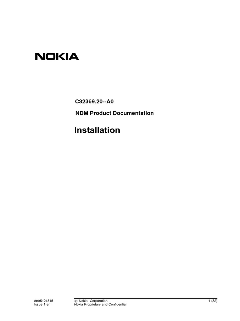 01.NDM Subrack Installation | PDF