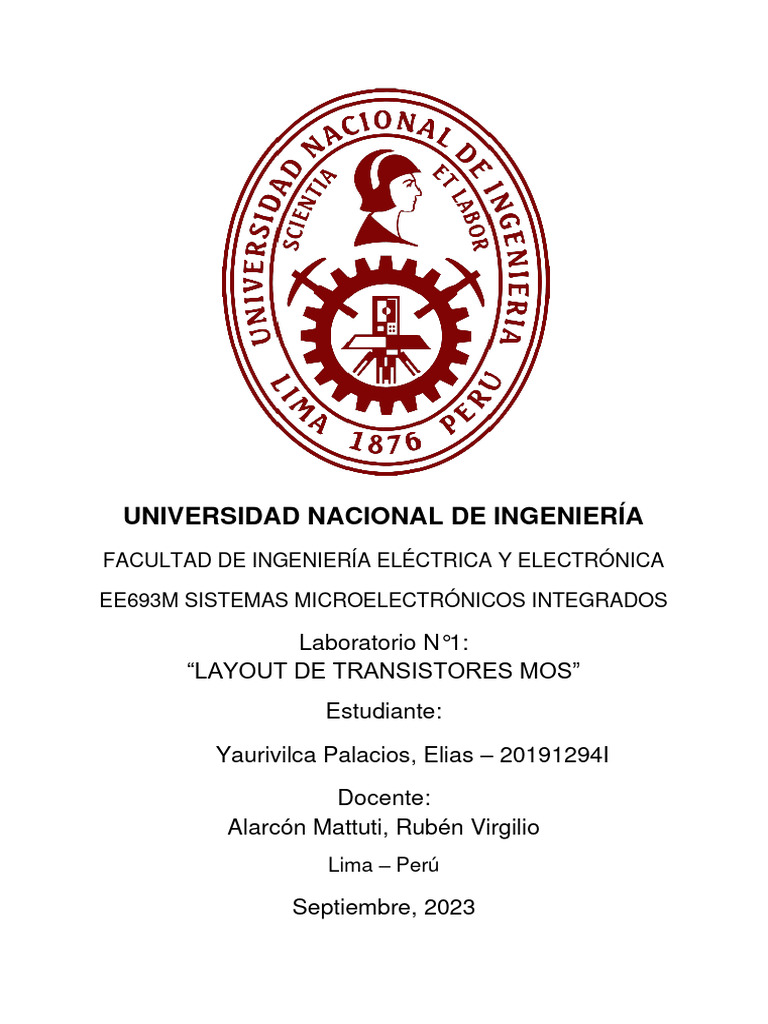 Laboratorio 1 E693m Yaurivilca 20191294i | PDF | Mosfet | Transistor