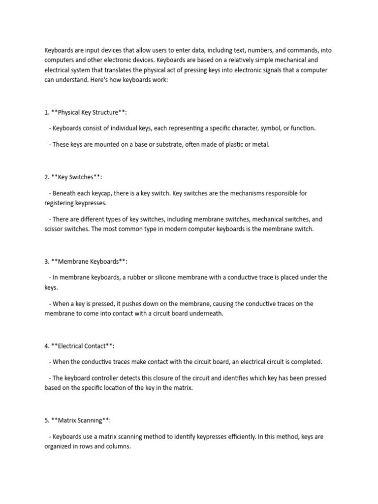 Keyboards | PDF | Computer Keyboard | Microcontroller