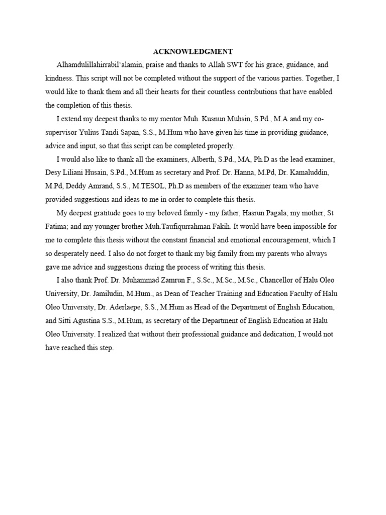 ACKNOWLEDGMENT | PDF