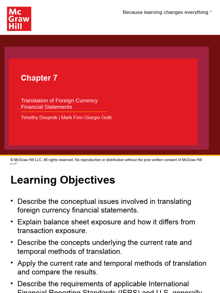 Doupnik 6e Chap007 PPT Accessible GM Output | PDF