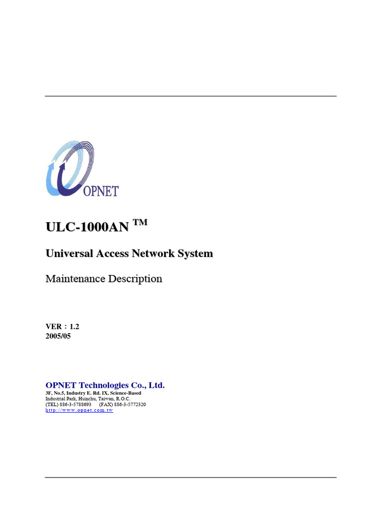 ULC-1000AN Maintenance V1.2 | PDF