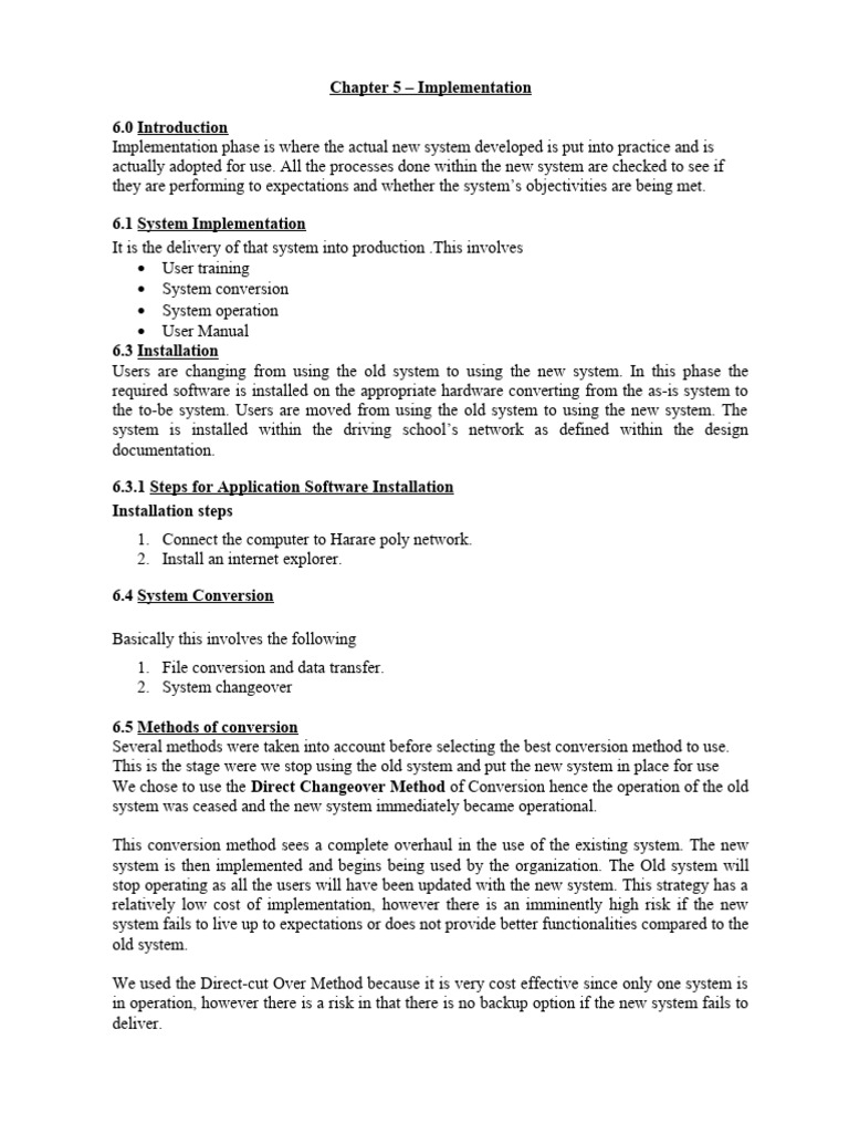 Chapter 6 - Implementation | PDF | Backup | Security