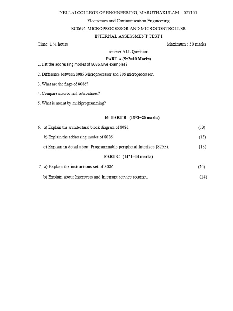 EC8691 Microprocessor | PDF | Microcontroller | Computer Engineering