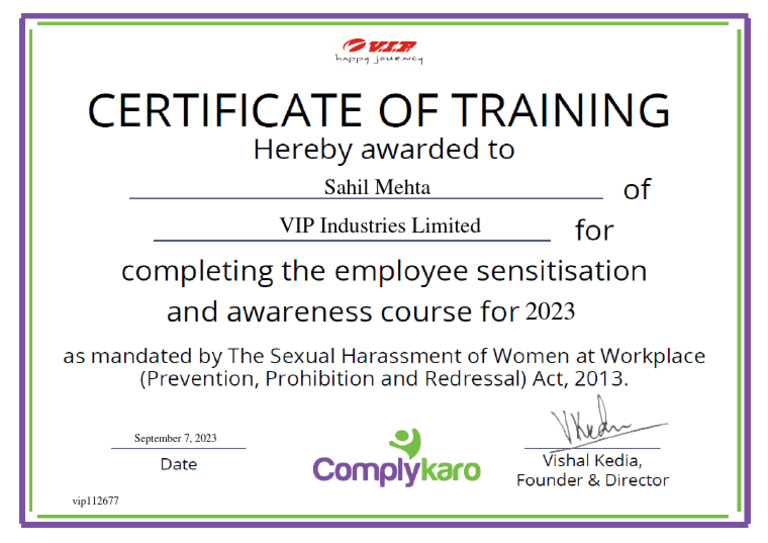 Employee Completion Certificate 2023 | PDF