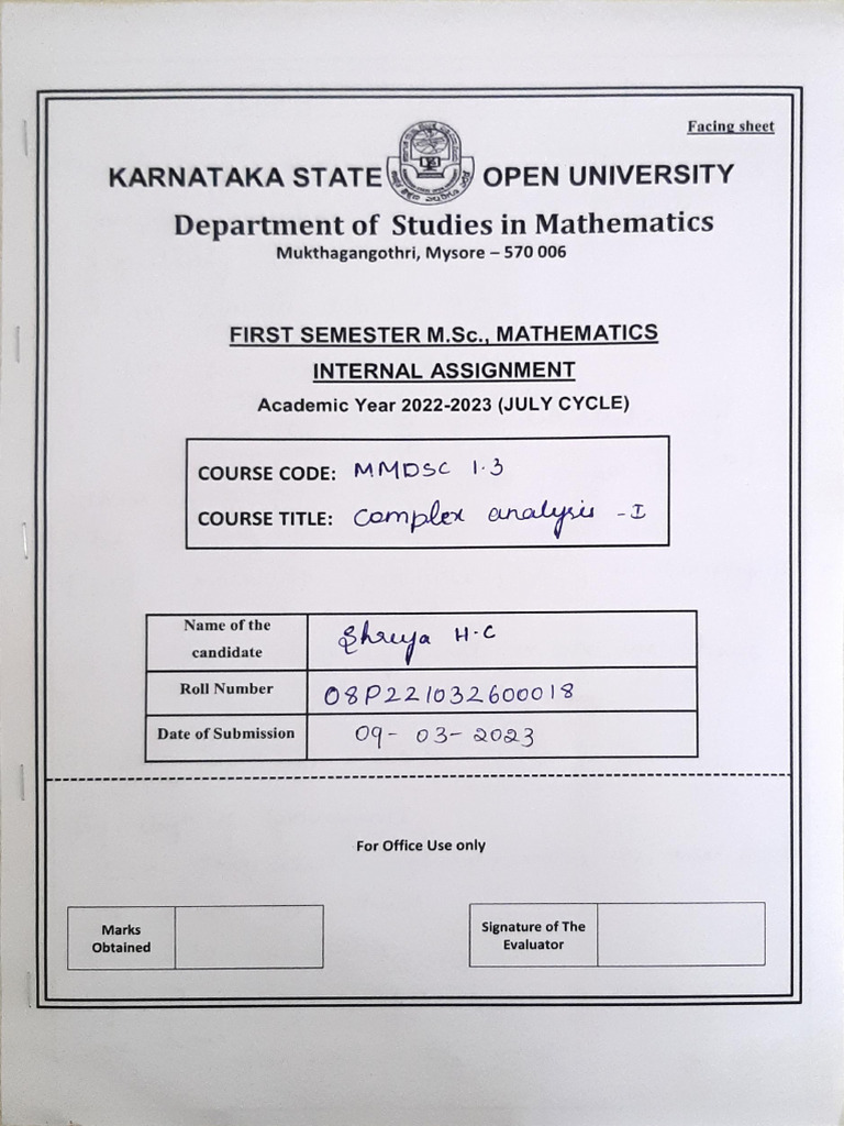 SDVP Complex Analysis 1.3 | PDF