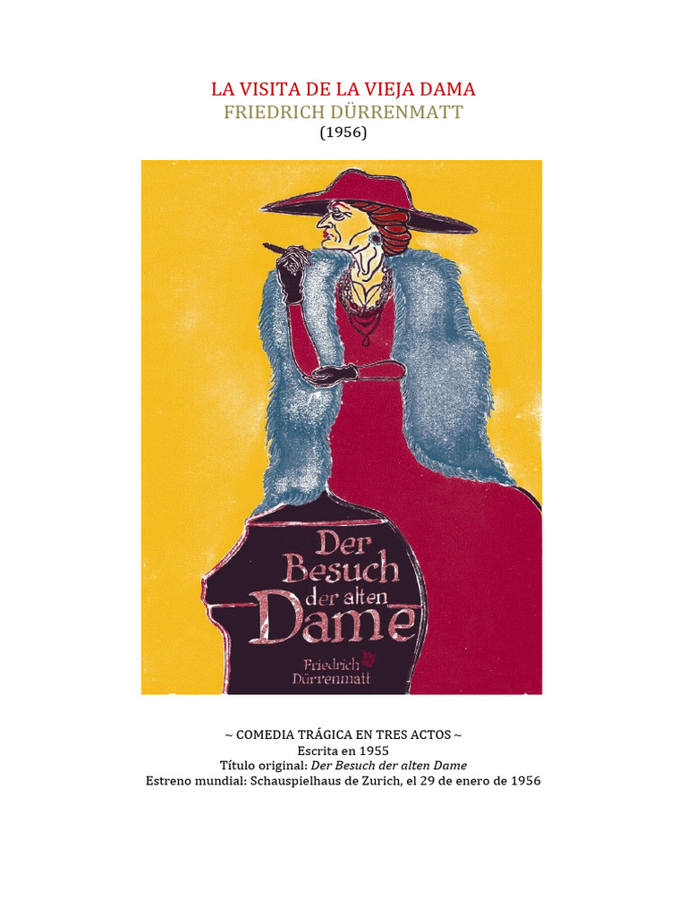 La visita de la vieja dama: análisis y personajes | PDF