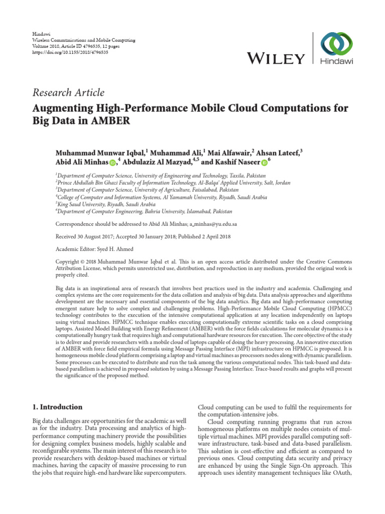 Augmenting High Performance Mobile Cloud Computations For Pdf Force