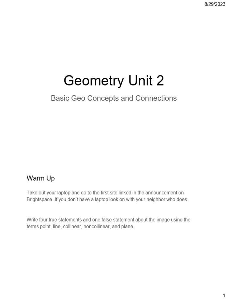 Unit 2 Notes So Far | PDF | Line (Geometry) | Mathematics