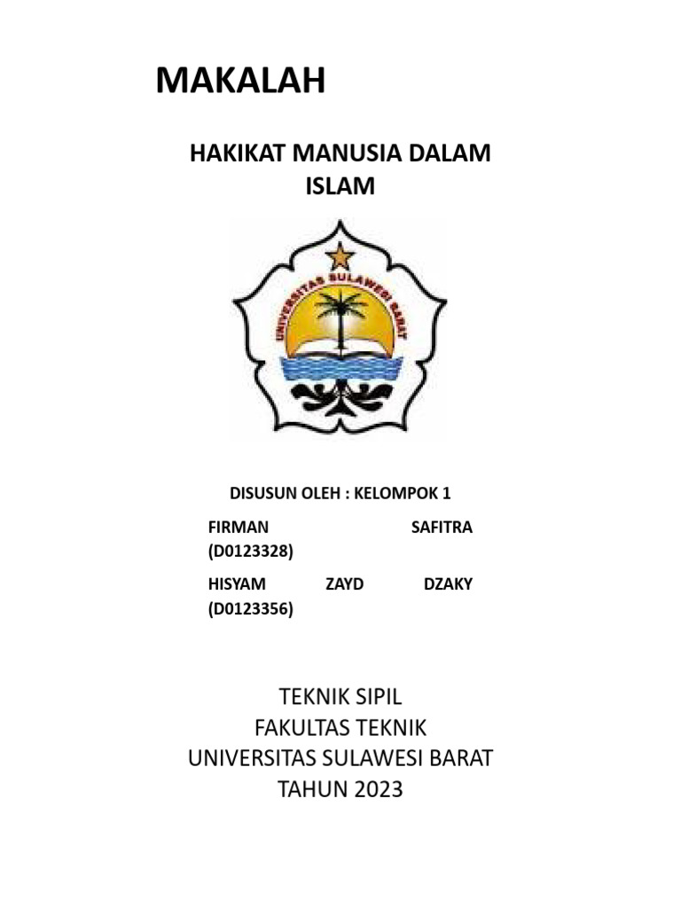 Hakikat Manusia Kelompok 1 | PDF