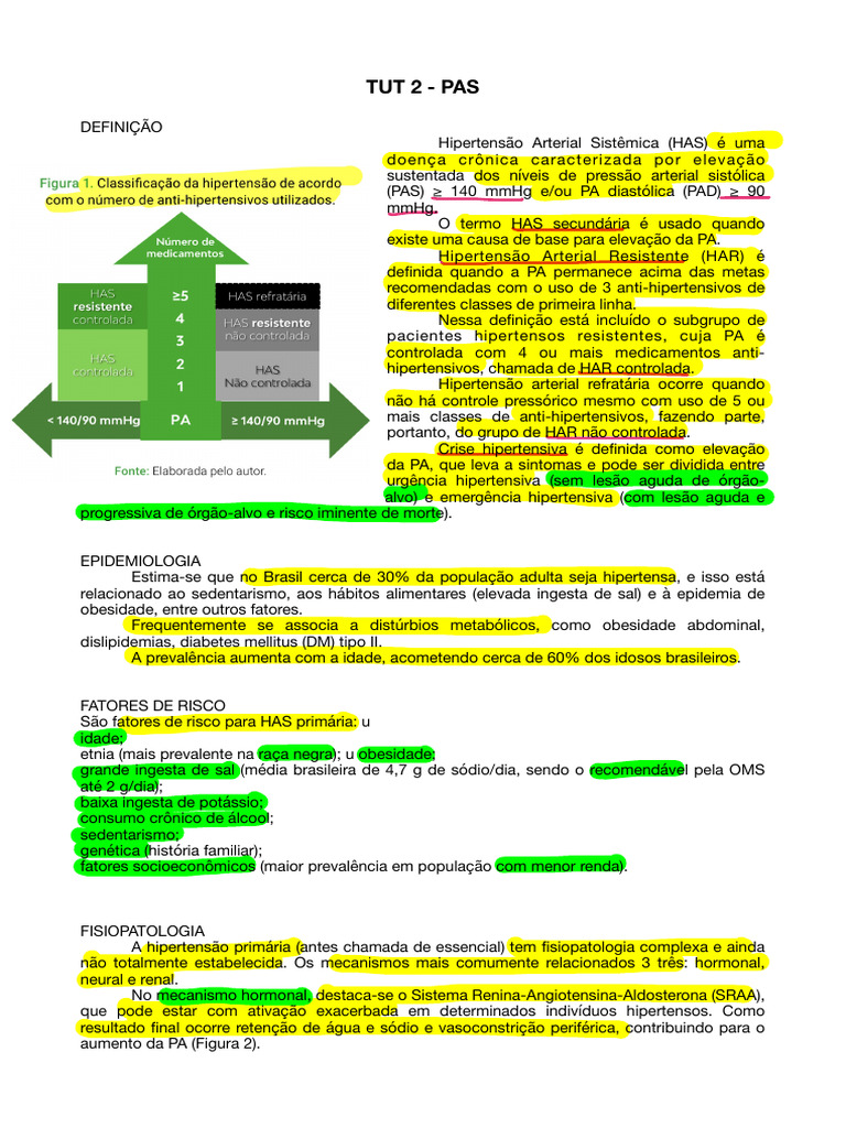Tut 2 Has | PDF | Hipertensão | Especialidades médicas
