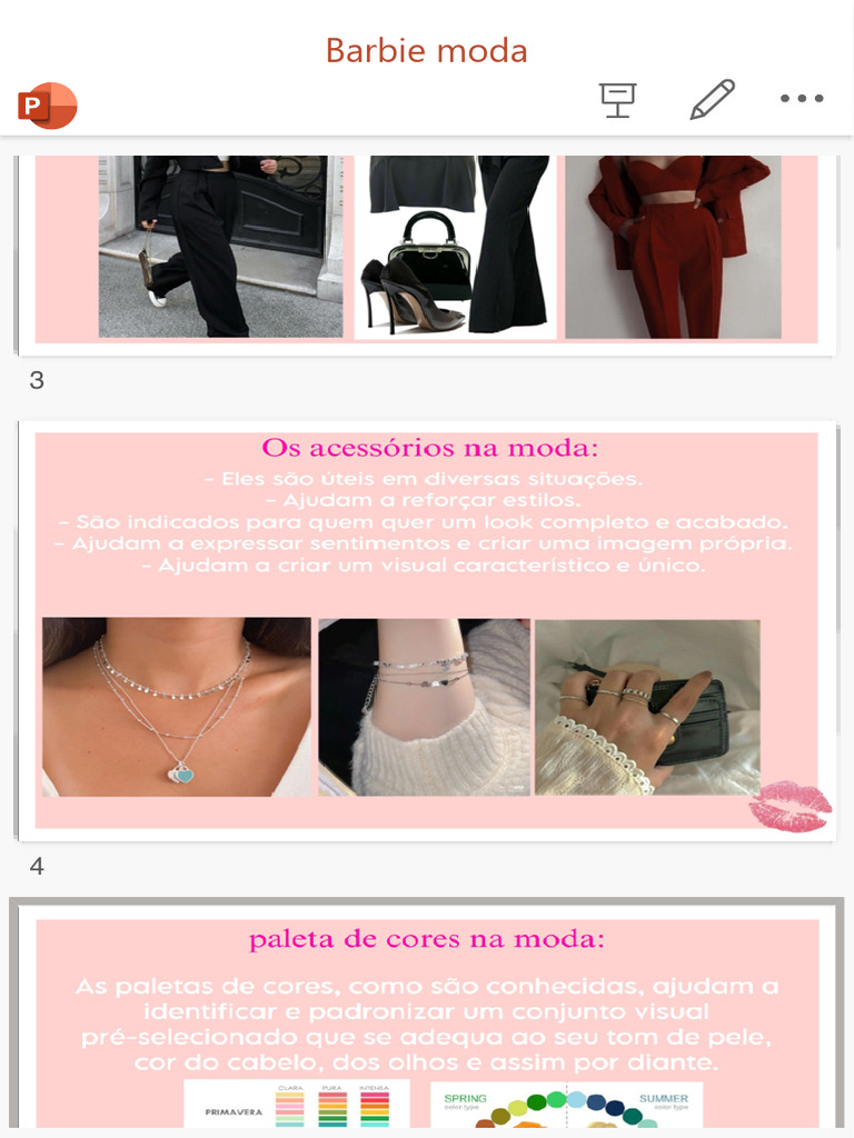 Barbie Moda - PPTX - Microsoft PowerPoint Online | PDF
