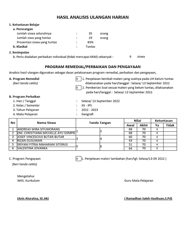 A Uh 1 Geografi Xii Ips | PDF
