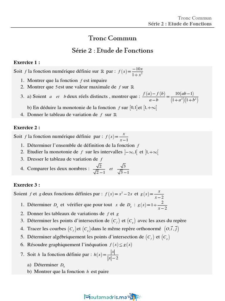Exercices Maths TC International 11 5 | PDF