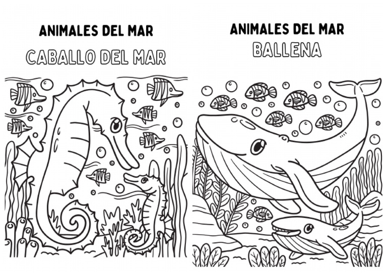 Ativ 2 Ano - Animais Marinhos | PDF