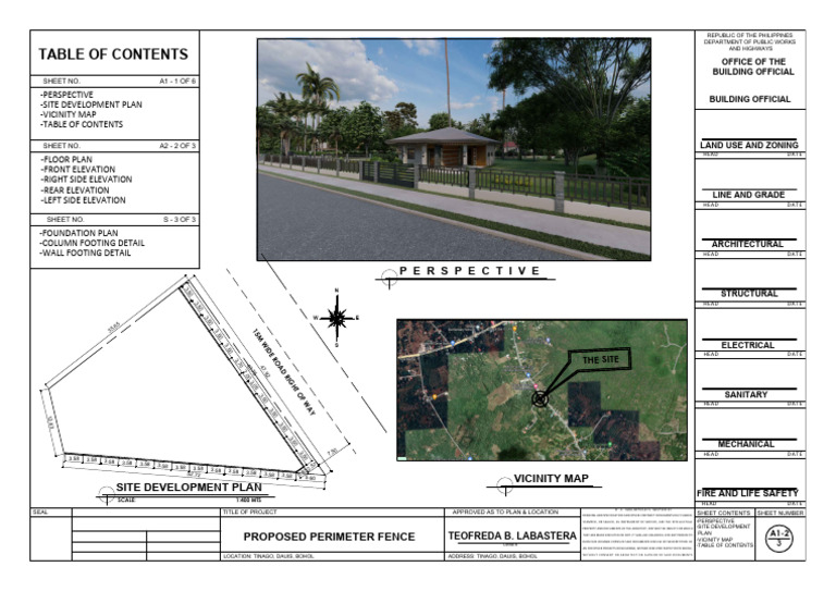 P E R S P E C T I V E: - Perspective - Site Development Plan - Vicinity ...