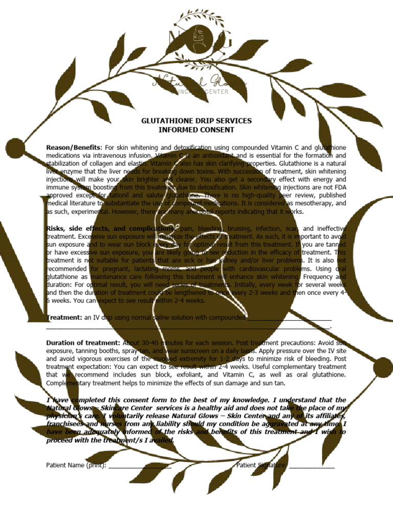 Glutathione Consent | PDF