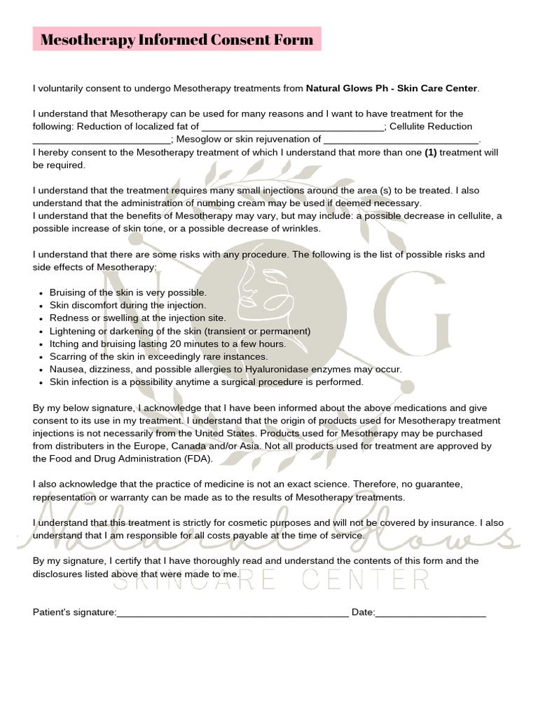 Mesotherapy | PDF